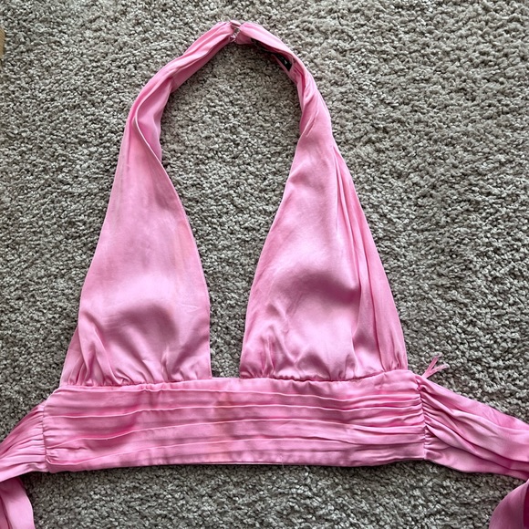 Zara | Tops | Zara Pink Halter Top | Poshmark